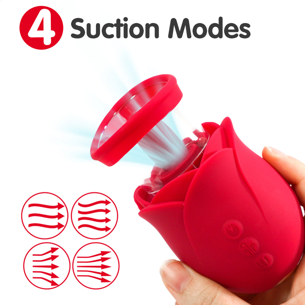 Rose Tongue Licking Vibrator | Clitoral Pleasure Toy - TheBadPeach