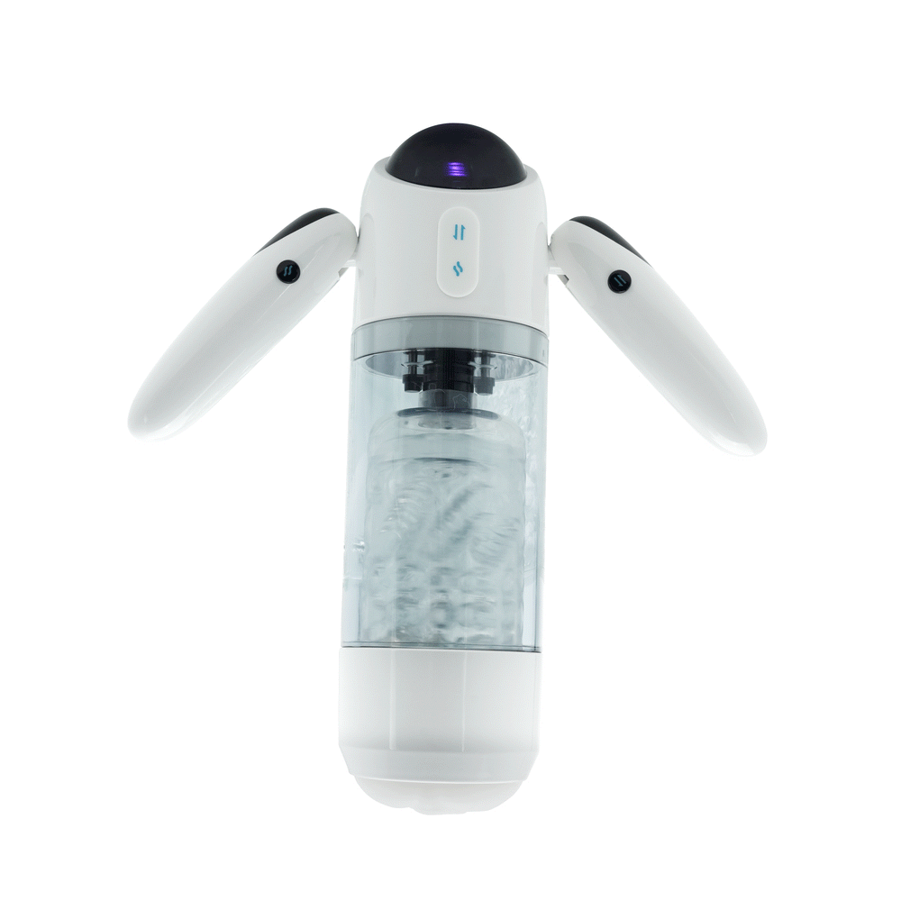 Telescopic Vibrating Male Masturbator Robot Stroker Cup